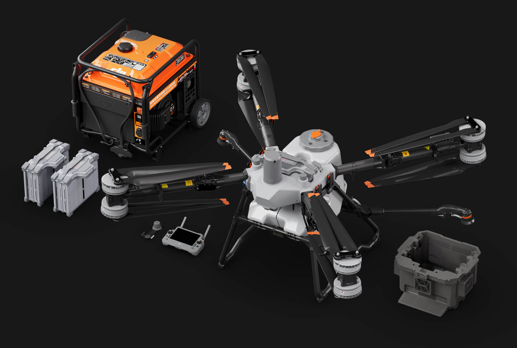 大疆 T100 农业无人飞机 - 满载新旗舰 - DJI 大疆农业